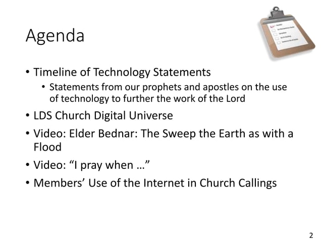 LDS Church Use of Technology | PPT