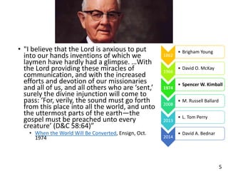 LDS Church Use of Technology | PPTX