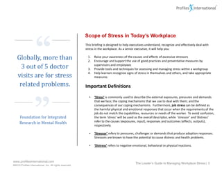 The Leader's Guide to Managing Workplace Stress | PPT