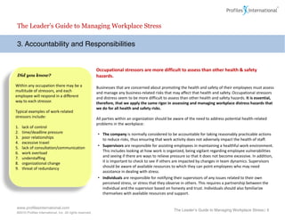 The Leader's Guide to Managing Workplace Stress | PPT