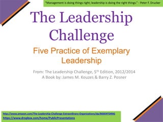 The Leadership Challenge | PDF