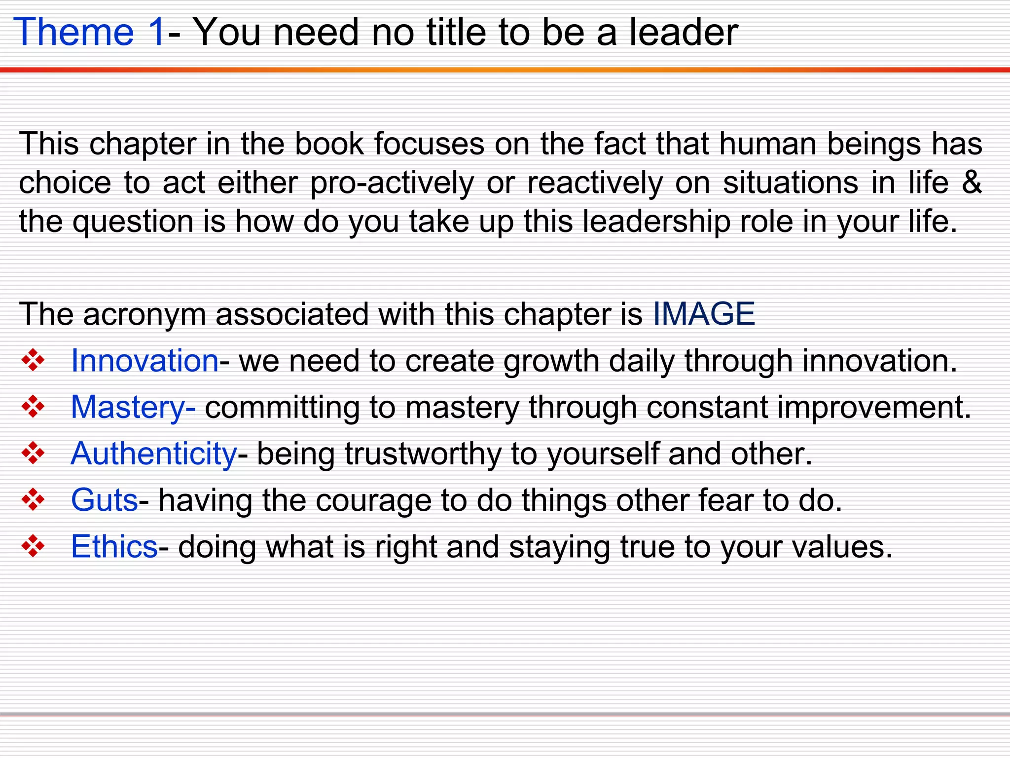 Summary- The Leader Who Had No Title | PDF
