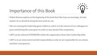 The leader who had no title book review | PPTX