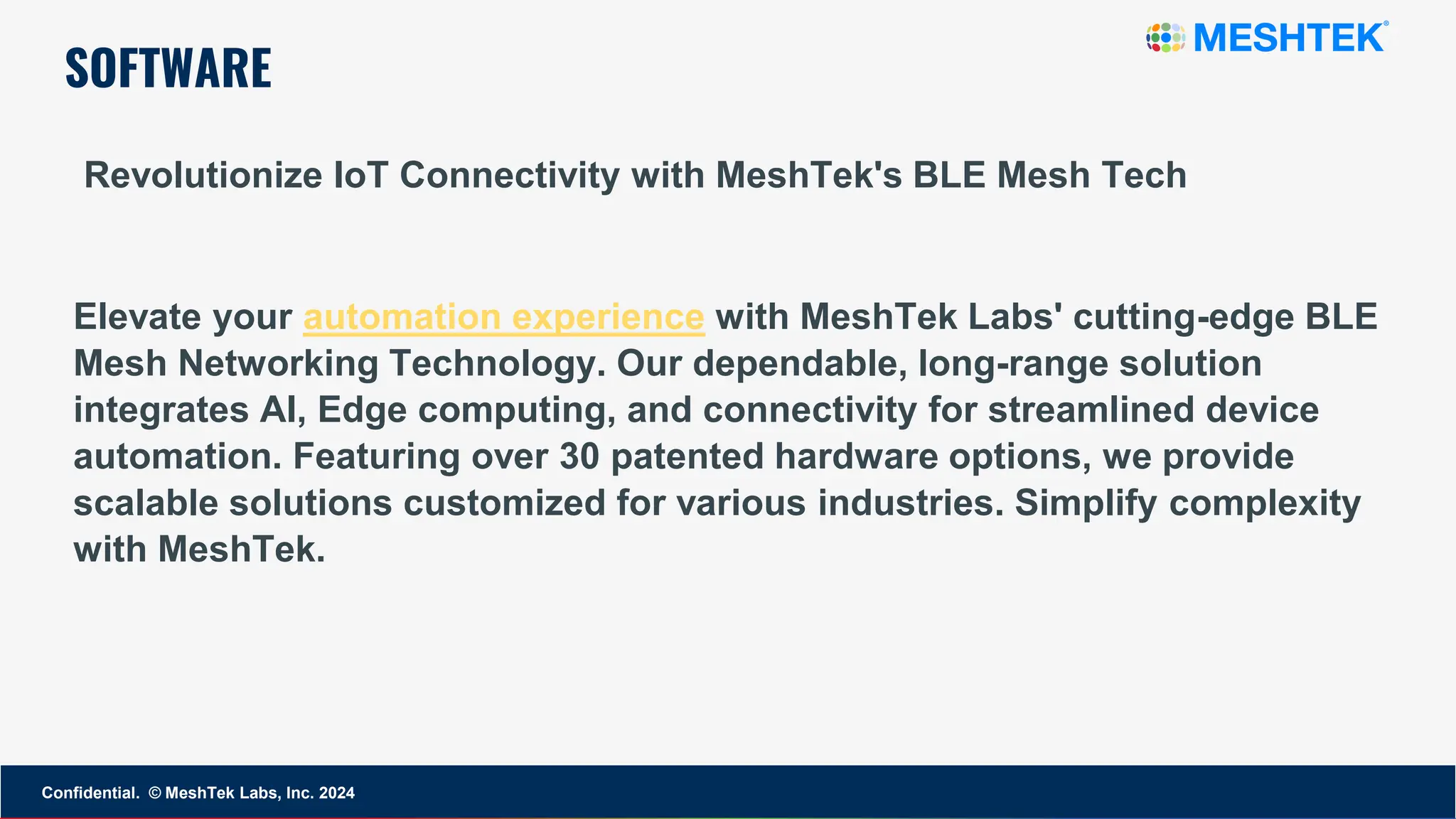 The Leading BLE Mesh Experts for Commercial IoT Connectivity.pptx
