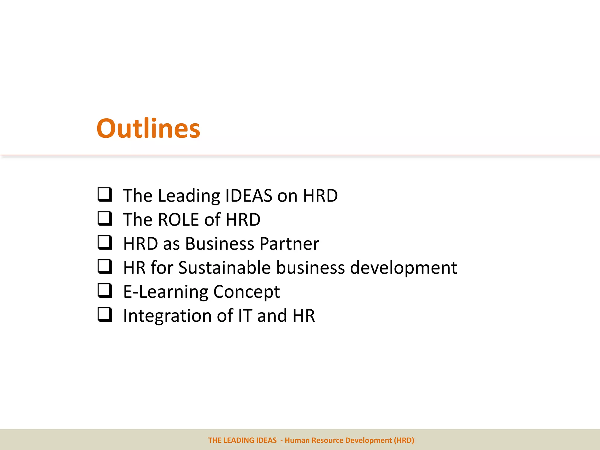 The leading ideas of HRD | PDF