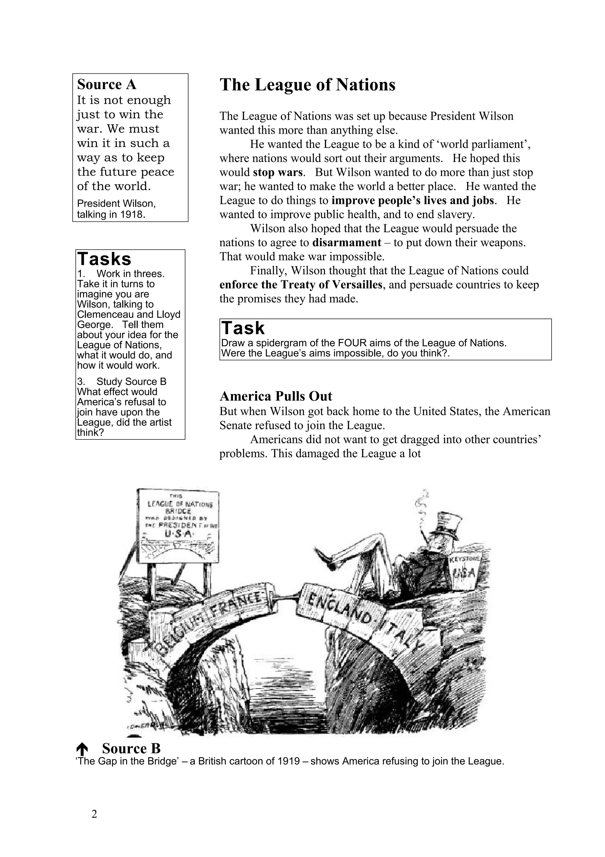 Setting Up the League of Nations (text) | PDF