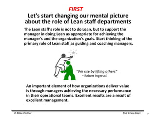 Who is the Lean Staff's Customer? | PDF | Business Operations | Business