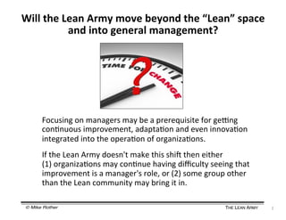 Who is the Lean Staff's Customer? | PDF | Business Operations | Business