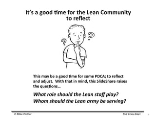 Who is the Lean Staff's Customer? | PDF | Business Operations | Business