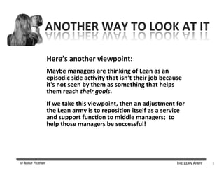 Who is the Lean Staff's Customer? | PDF | Business Operations | Business