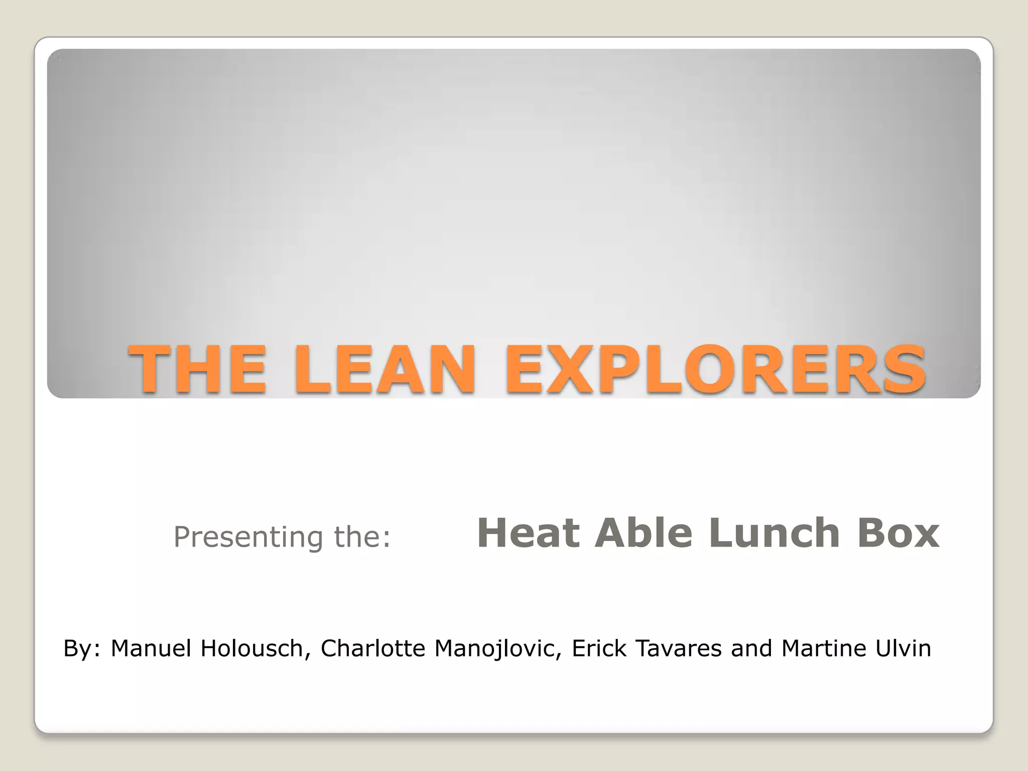 The lean explorers: SWOT, competition and segmentation. Session 5 | PPTX