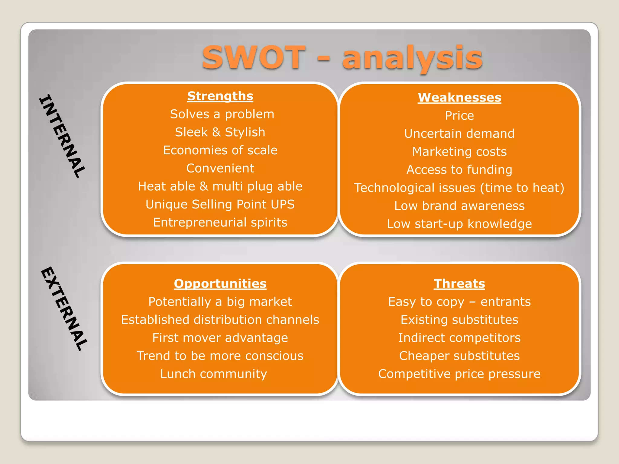 The lean explorers: SWOT, competition and segmentation. Session 5 | PPTX