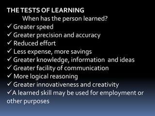 The learner and the learning process | PPTX