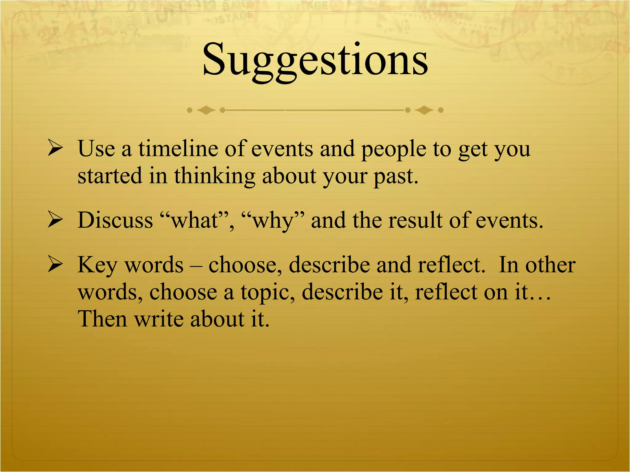 The Learning Autobiography | PPT