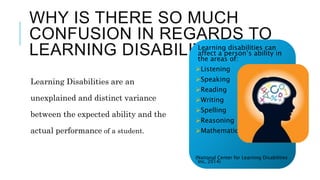 The learning disability confusion pp revised and edited- hw | PPT