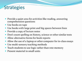 The learning disabled child | PPTX