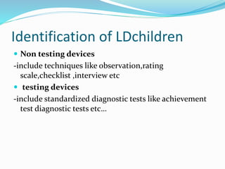 The learning disabled child | PPTX