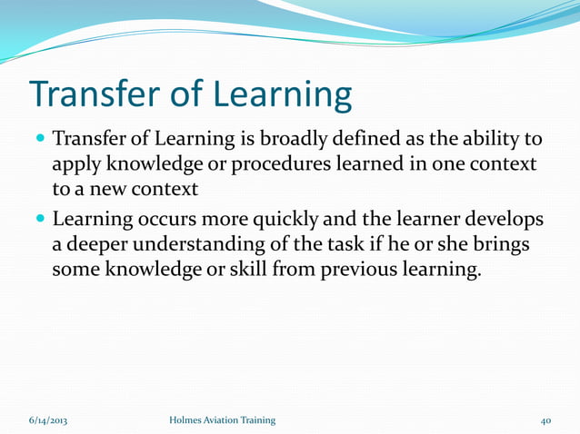 The learning process- Fundamentals of Instruction