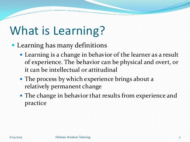 The learning process- Fundamentals of Instruction
