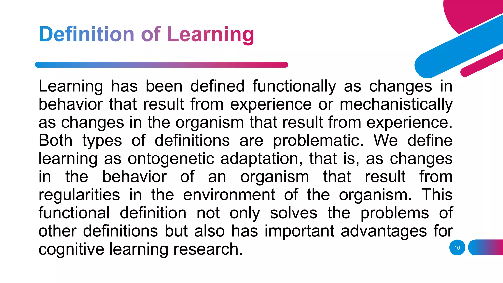 The learning process | PPTX