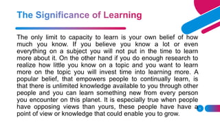 The learning process | PPTX