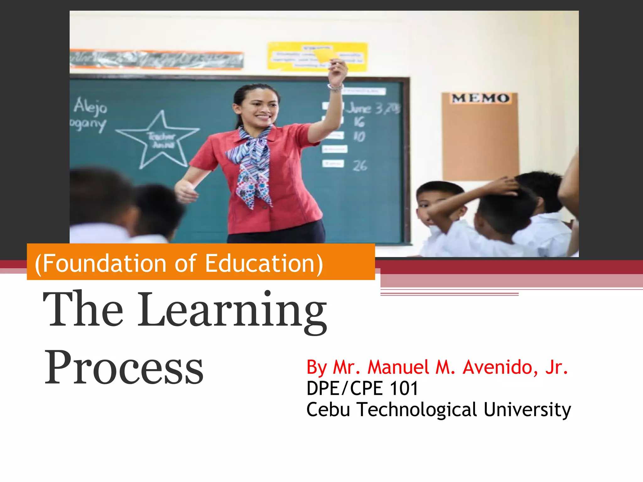 The Learning Process | PPT | Workshops and Classes | Hobbies & Interests