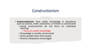 The learning sciences and constructivism | PPT