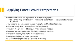 The learning sciences and constructivism | PPT
