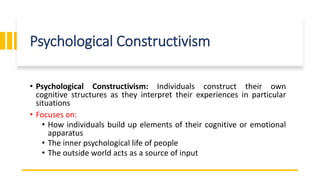 The learning sciences and constructivism | PPT