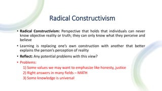 The learning sciences and constructivism | PPT