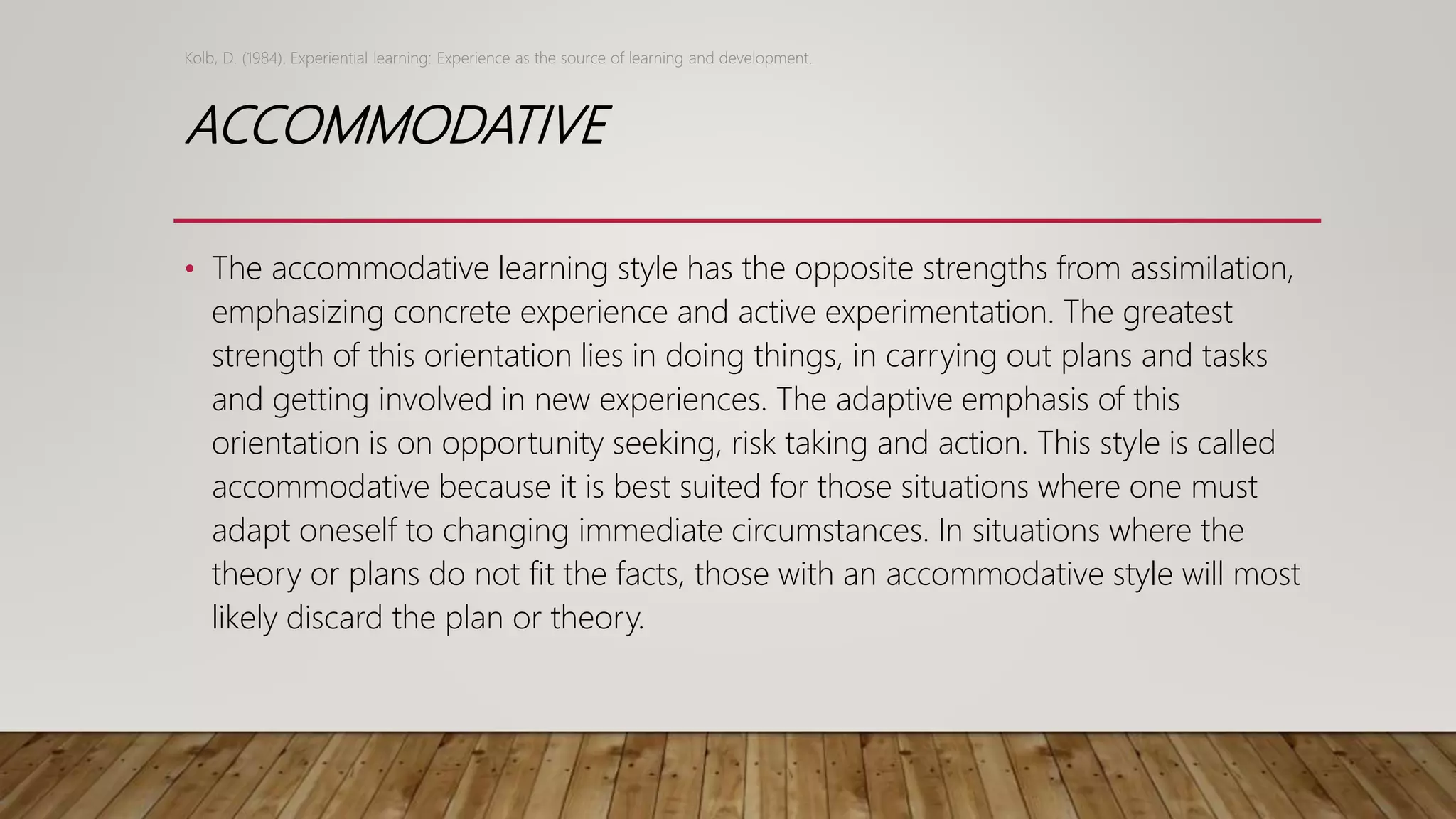 The learning style inventory | PPTX