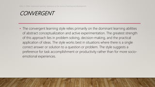 The learning style inventory | PPTX