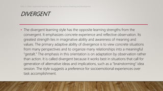 The learning style inventory | PPTX