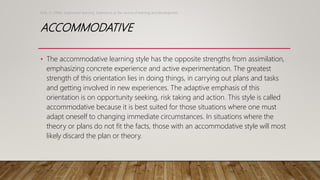 The learning style inventory | PPTX