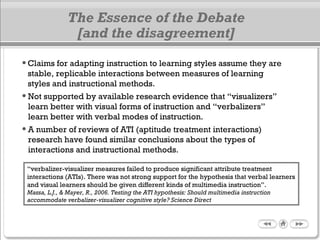 The learning styles revelation - research from cognitive science | PPT