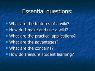 Learning With Wikis | PPT