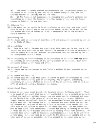 Residential Lease Agreement – Critical Exhibit in Property Rights ...