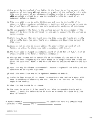 Residential Lease Agreement – Critical Exhibit in Property Rights ...