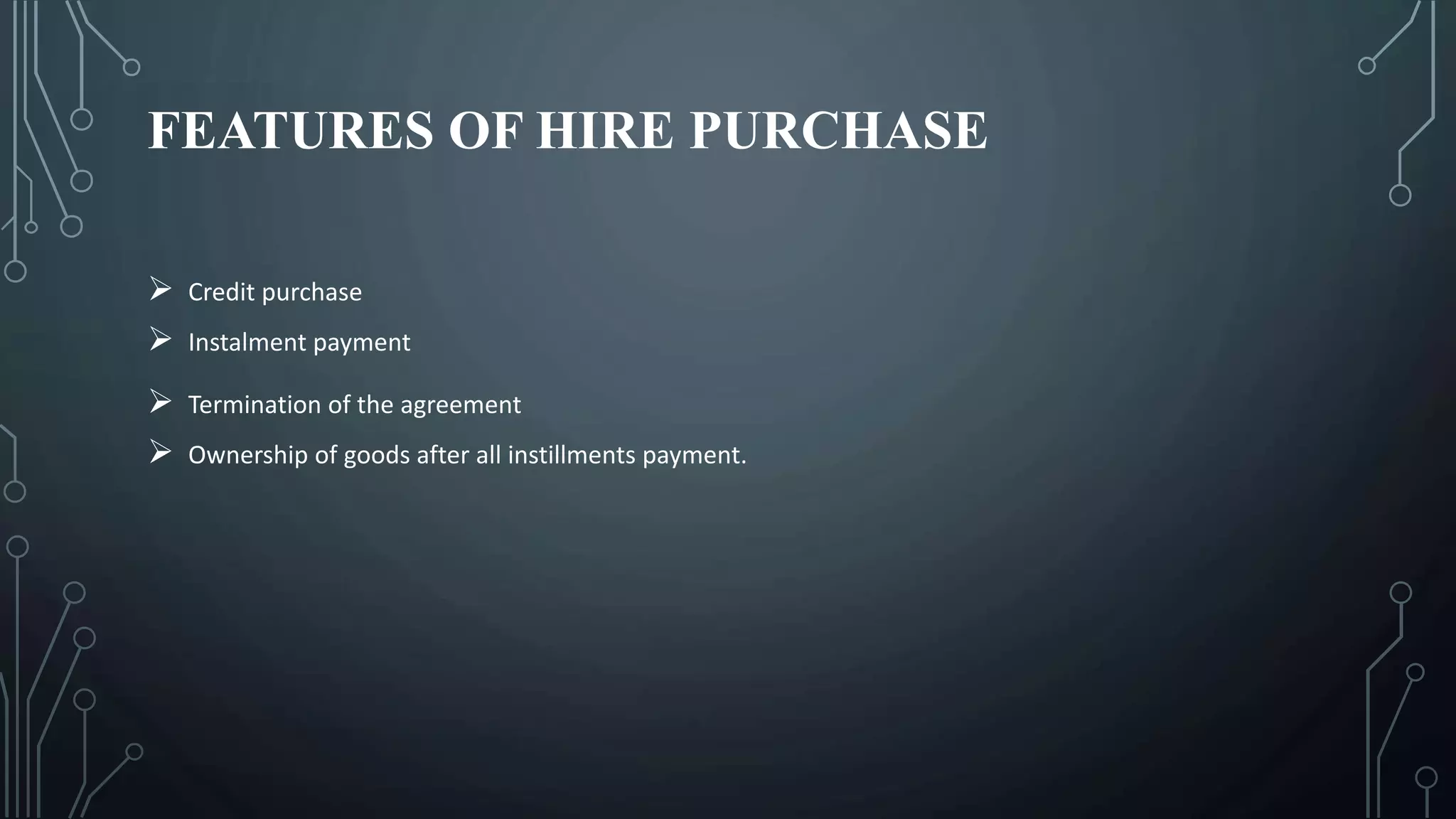 The lease and hire purchase in india | PPTX