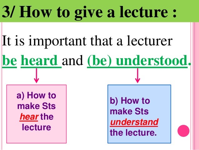 The lecture method
