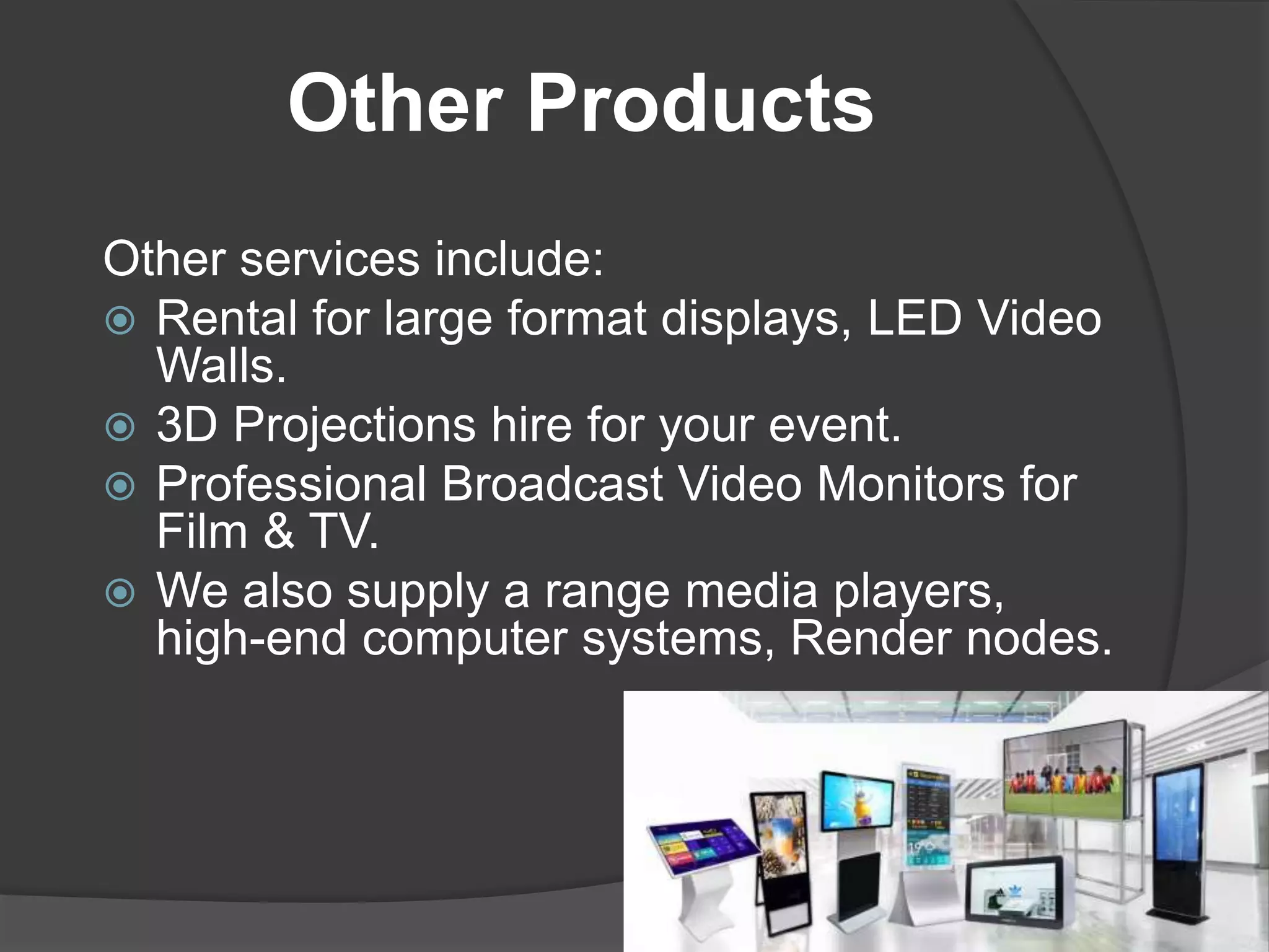 Indoor & Outdoor LED Display Screen Solution- The LED Studio | PPTX