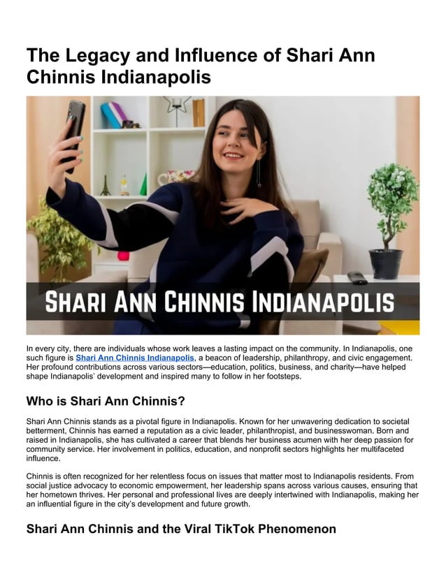 The Legacy and Influence of Shari Ann Chinnis Indianapolis.docx