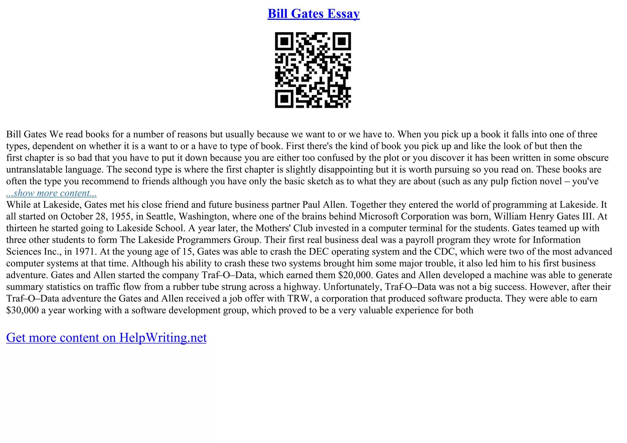 The Legacy Of Bill Gates | PDF