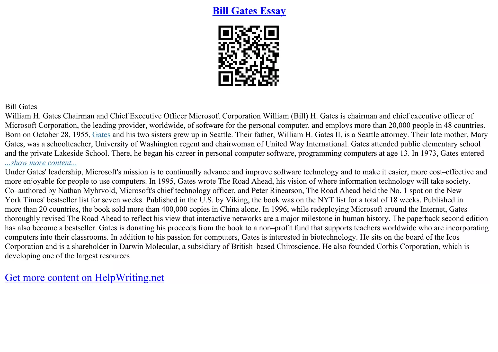 The Legacy Of Bill Gates | PDF