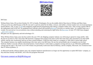 The Legacy Of Bill Gates | PDF
