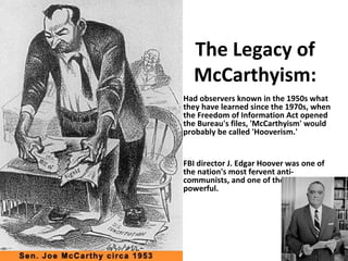The Legacy of McCarthyism | PPT