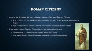 The legacy of paul first presentation | PPT