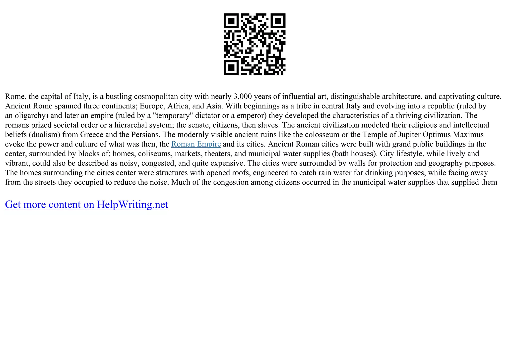 The Legacy Of Rome Essay | PDF