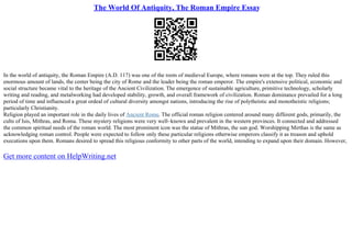 The Legacy Of Rome Essay | PDF