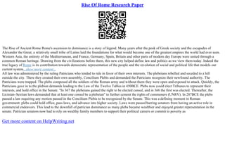 The Legacy Of Rome Essay | PDF